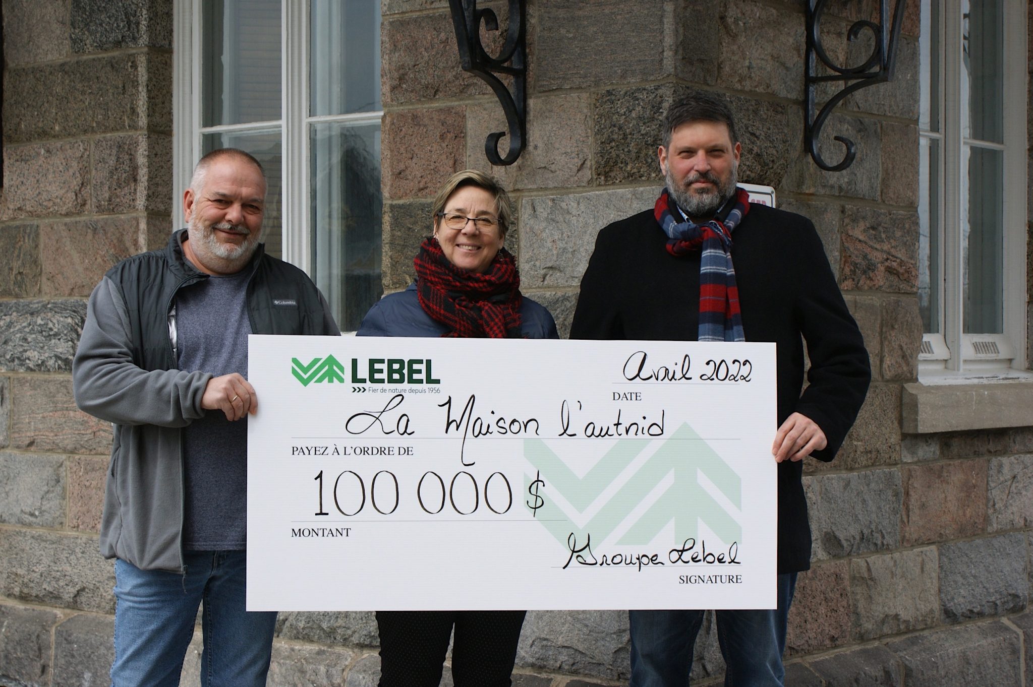 Don de 100 000 $ de Groupe Lebel | Journal Le Soir